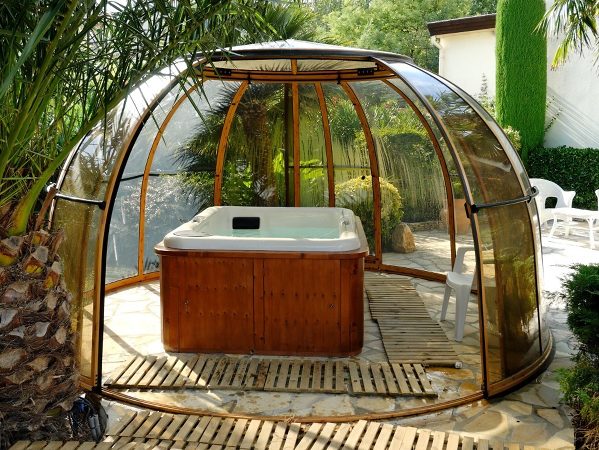 Hot tub enclosure Spa Dome Orlando galleries - retractable hot tub ...