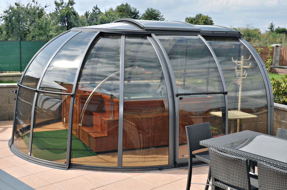 Hot tub enclosure Oasis galleries - retractable hot tub enclosure | SPA ...