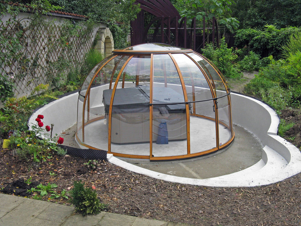 Hot tub enclosure Spa Dome Orlando galleries - retractable hot tub ...