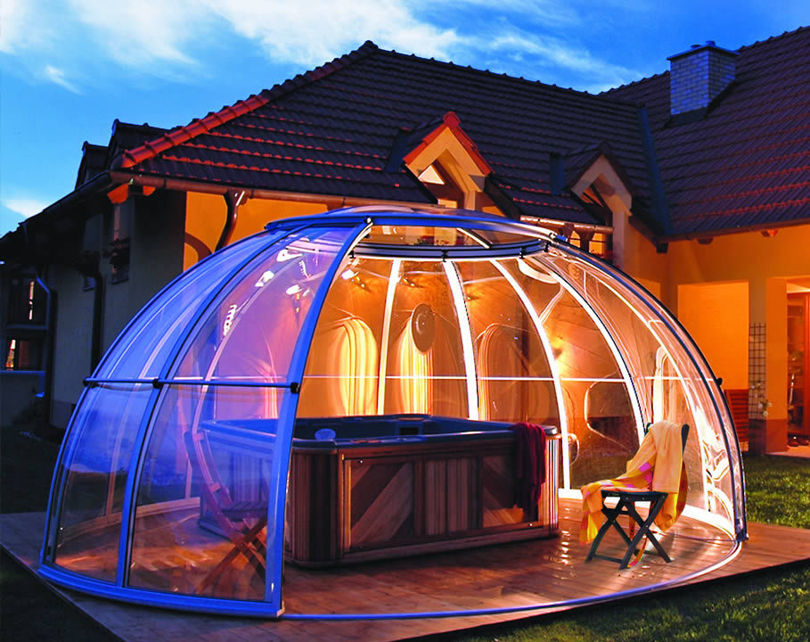 Hot tub enclosure Spa Dome Orlando galleries - retractable hot tub ...