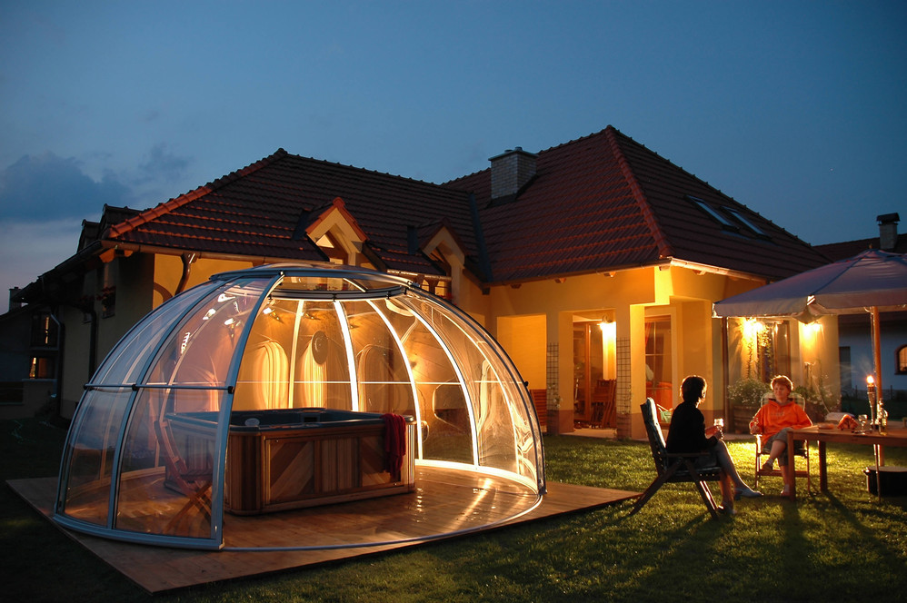 Hot tub enclosure Spa Dome Orlando galleries - retractable hot tub ...