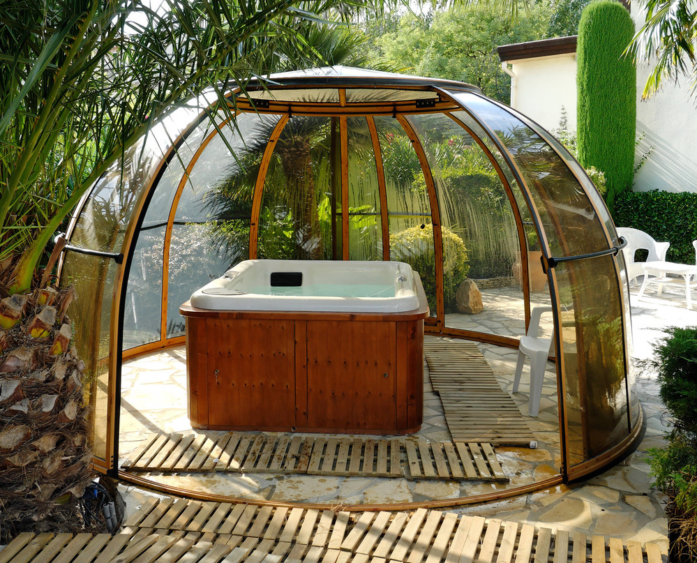 Hot tub enclosure Spa Dome Orlando galleries - retractable hot tub ...