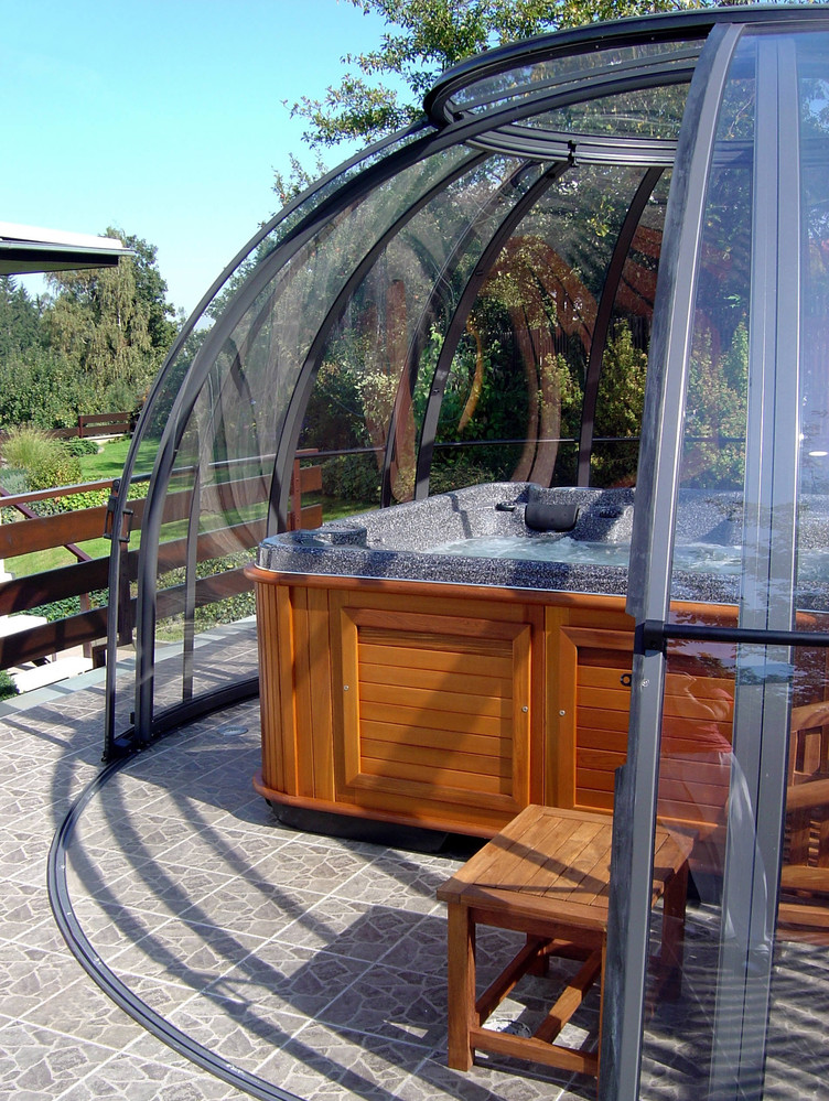 Hot tub enclosure Spa Dome Orlando galleries - retractable hot tub ...