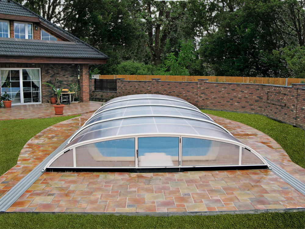 Pool enclosure Elegant NEO - retractable pool cover | SPA International ...
