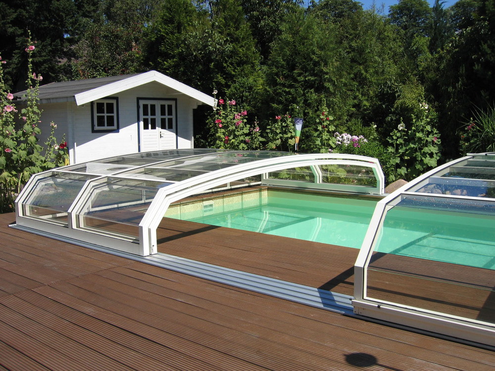 Pool enclosure Oceanic Low - retractable pool cover | SPA International ...