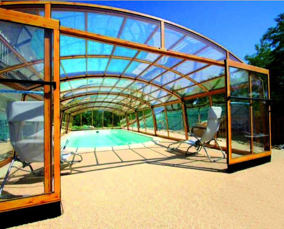 Pool enclosure Venezia - retractable pool cover | SPA International Korea