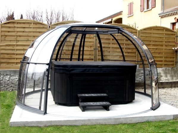 Hot tub enclosure Spa Dome Orlando galleries - retractable hot tub ...