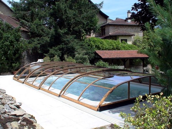 Pool enclosure Elegant NEO - retractable pool cover | SPA International ...