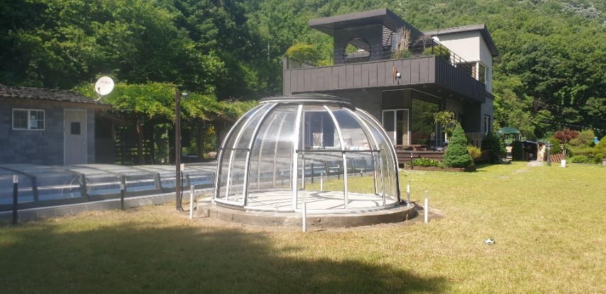 Hot tub enclosure Spa Dome Orlando galleries - retractable hot tub ...