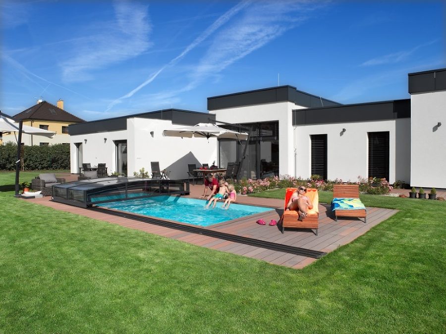 Pool enclosure Viva - retractable pool cover | SPA International Korea