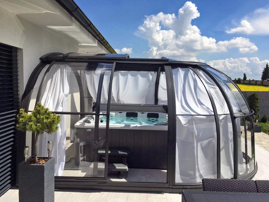 Hot tub enclosure Oasis galleries - retractable hot tub enclosure | SPA ...