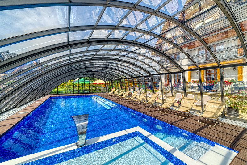 Photo galleryy of Pool enclosure Ravena - retractable pool cover ...