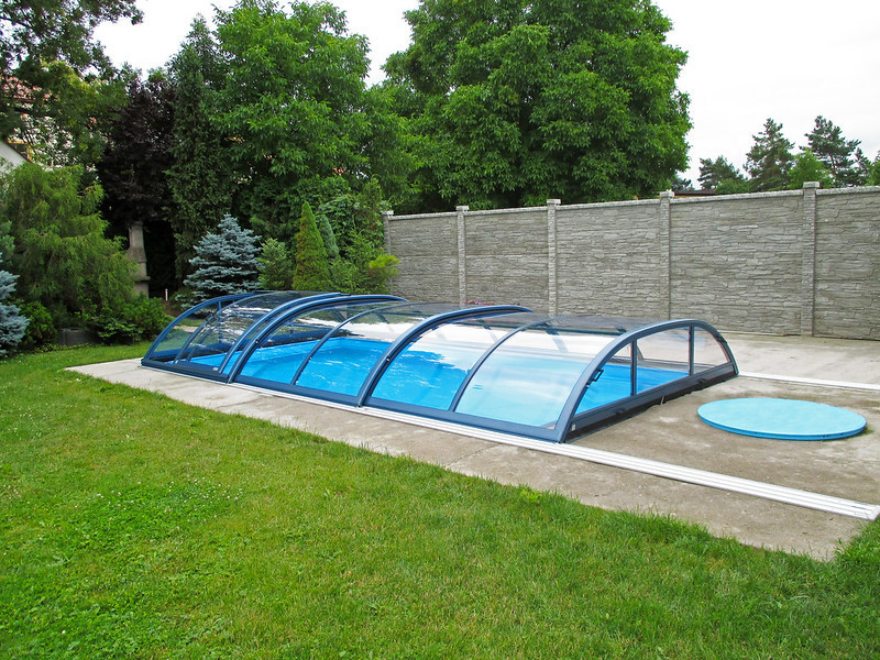 Photo gallery of Pool enclosure Elegant NEO - retractable pool cover ...