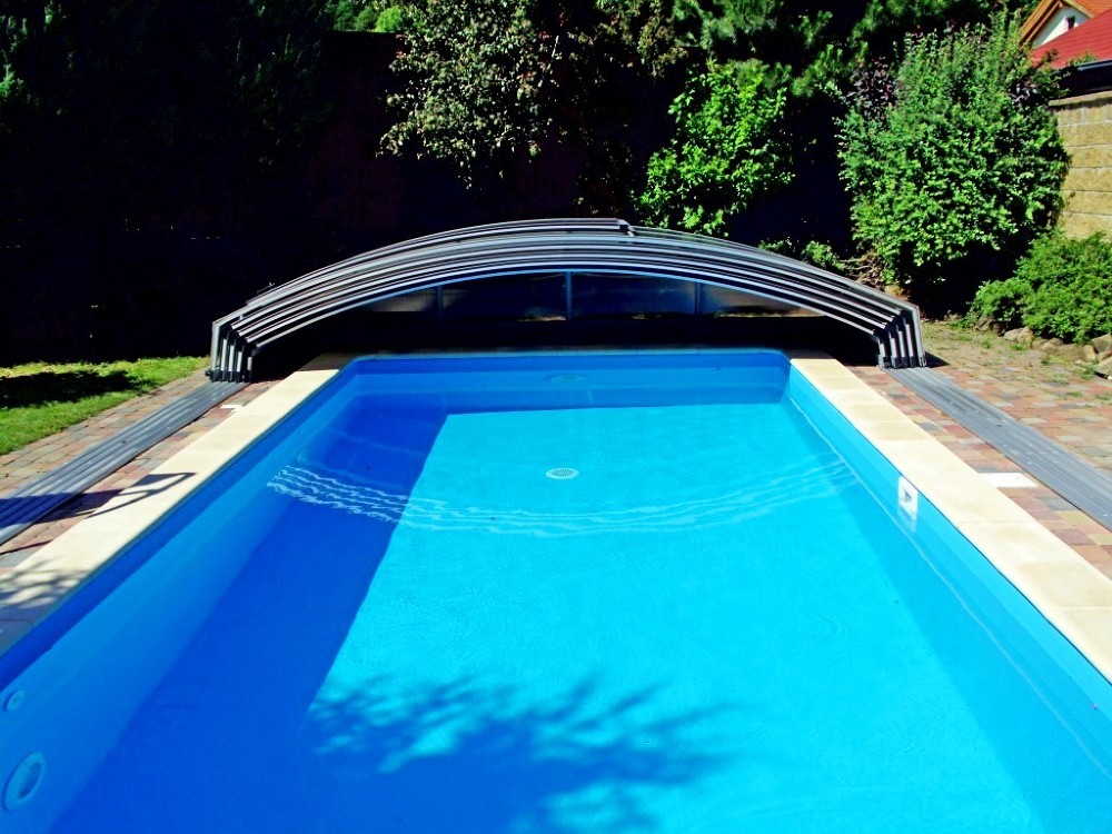 Photo gallery of Pool enclosure Imperia NEO light - retractable pool ...