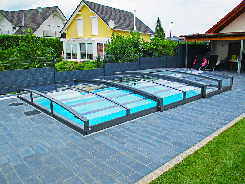 Photo gallery of Pool enclosure Viva - retractable pool cover ...