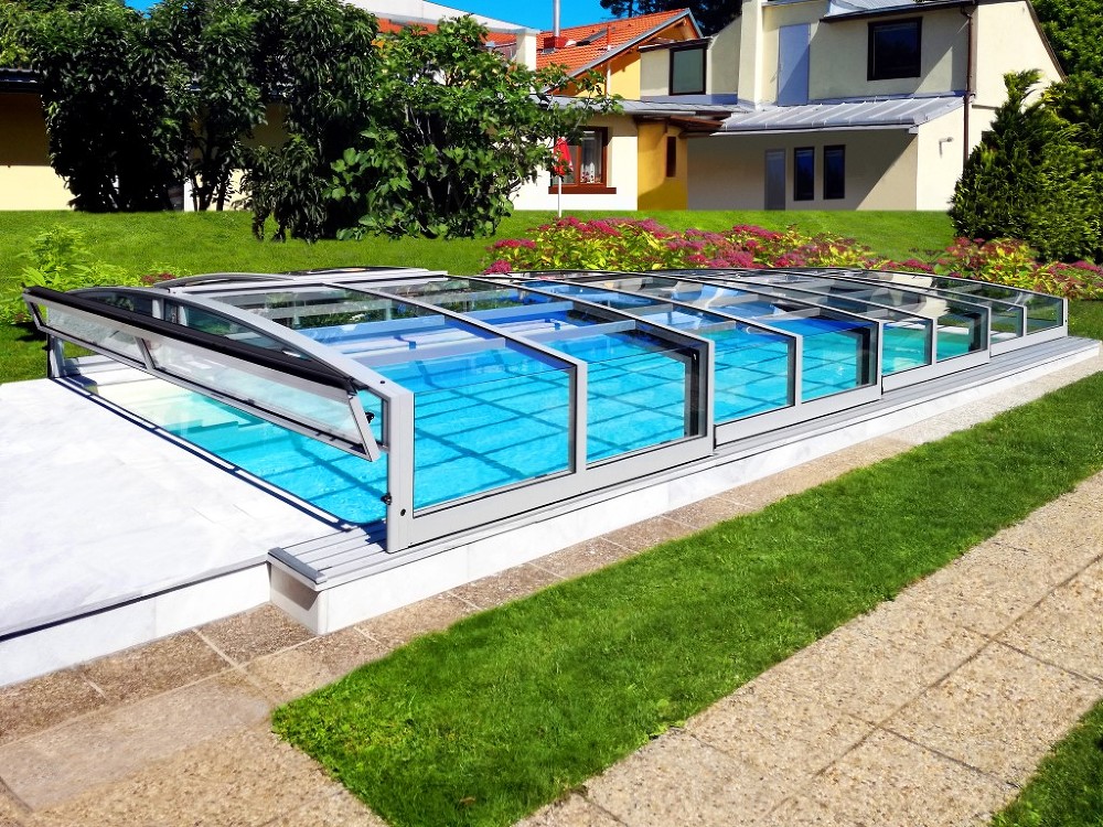 Photo gallery of Pool enclosure Viva - retractable pool cover ...