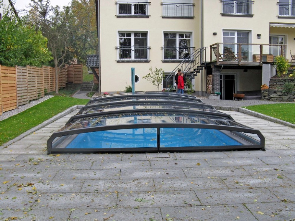 Photo gallery of Pool enclosure Riviera - retractable pool cover ...