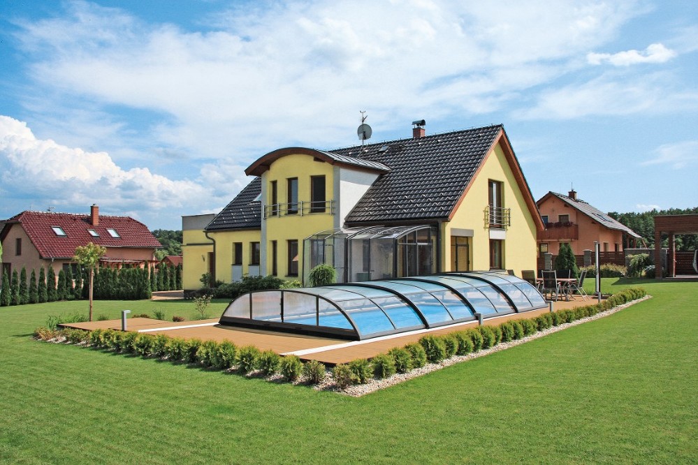 Photo gallery of Pool enclosure Elegant NEO - retractable pool cover ...