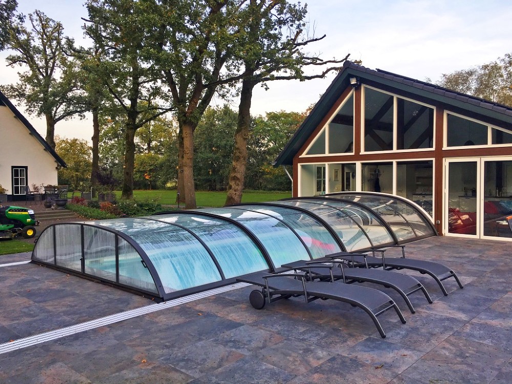 Photo gallery of Pool enclosure Elegant NEO - retractable pool cover ...