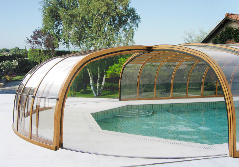 Photo gallery of Pool enclosure Olympic - retractable pool cover ...