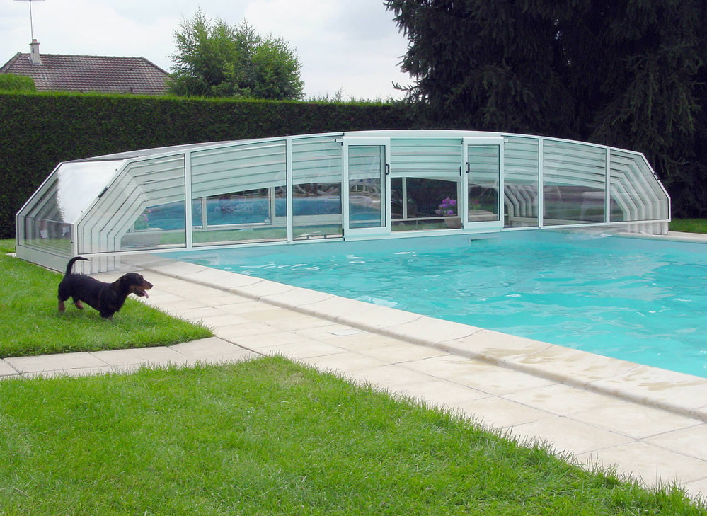 Photo gallery of Pool enclosure Riviera - retractable pool cover ...