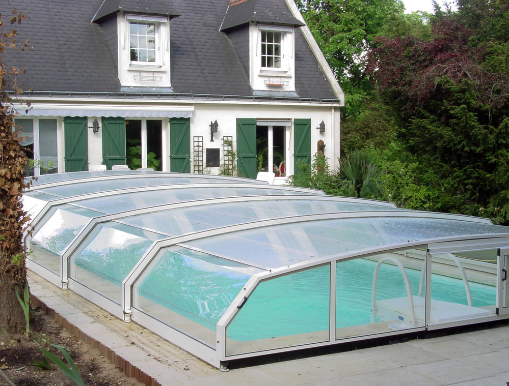 Photo gallery of Pool enclosure Riviera - retractable pool cover ...