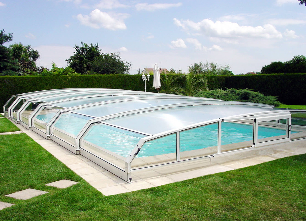 Photo gallery of Pool enclosure Riviera - retractable pool cover ...