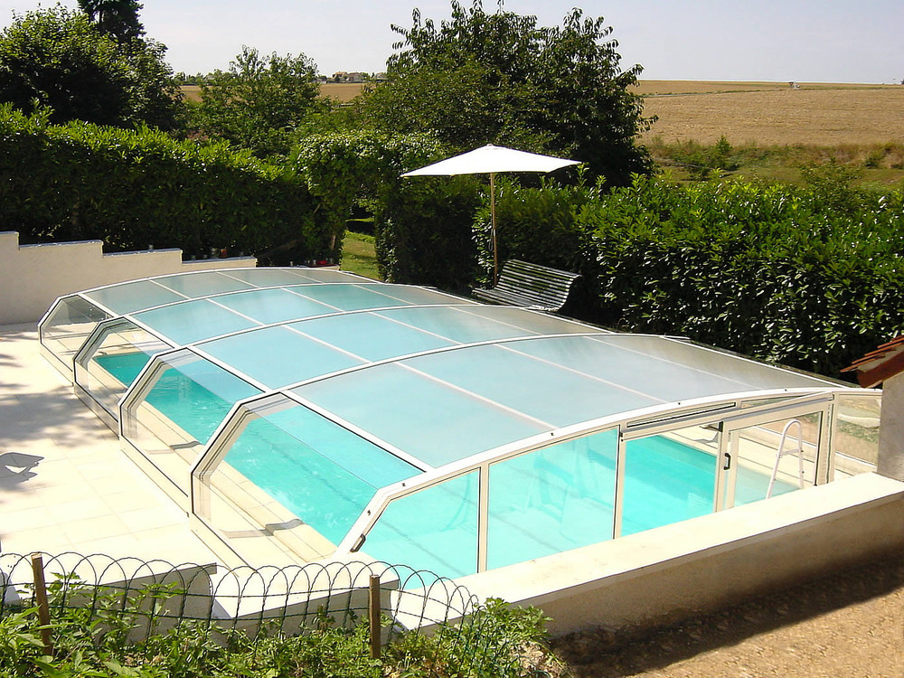 Photo gallery of Pool enclosure Riviera - retractable pool cover ...