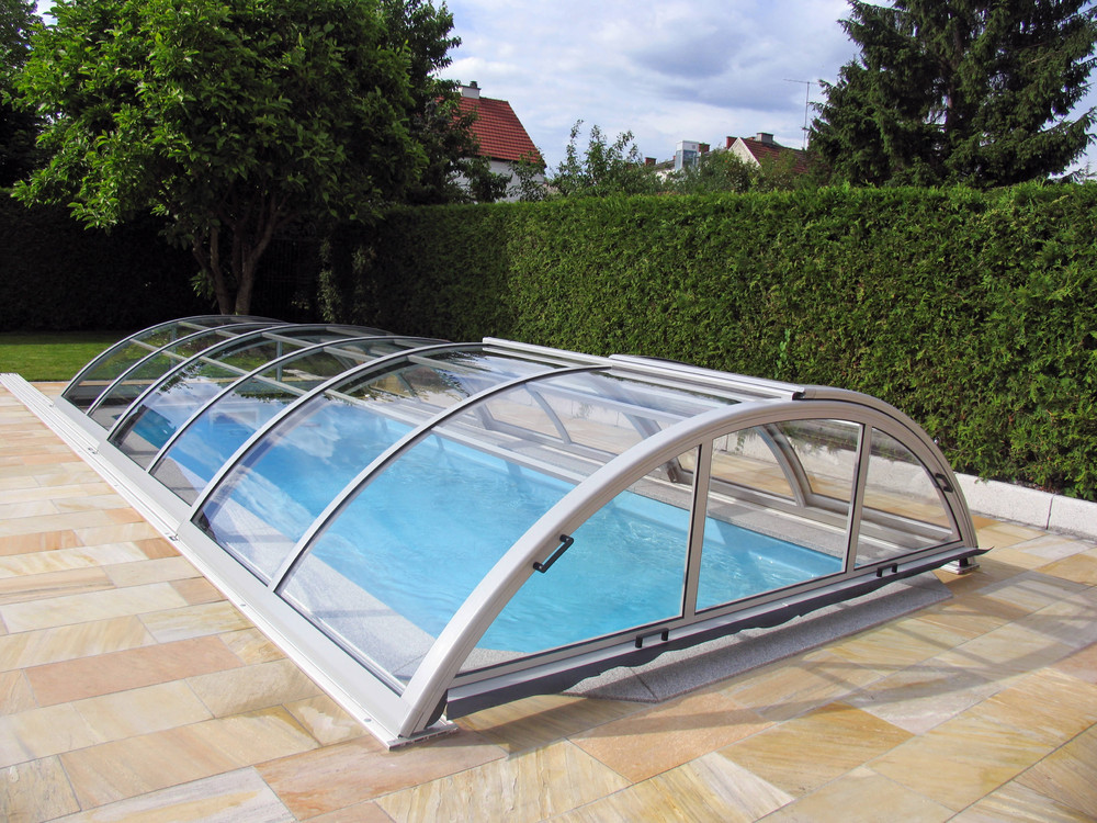 Photo gallery of Pool enclosure Universe NEO - retractable pool cover ...