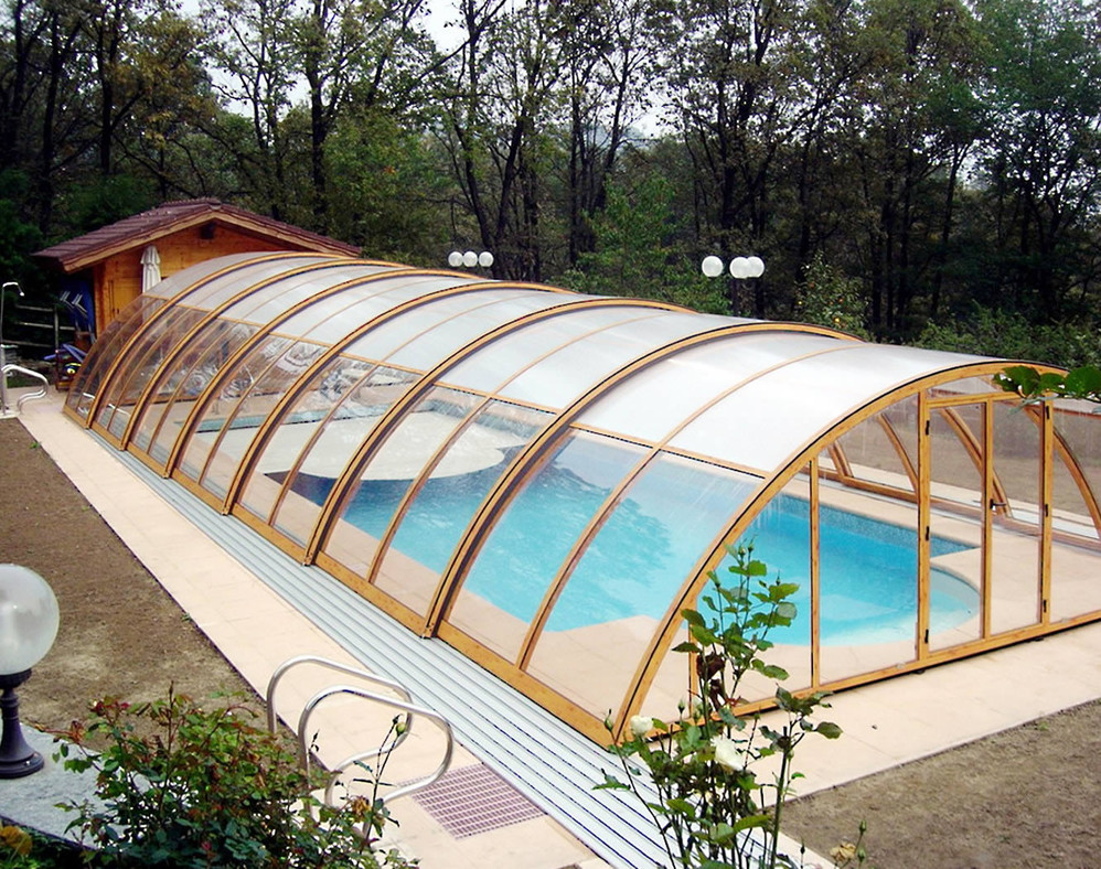 Photo gallery of Pool enclosure Universe NEO - retractable pool cover ...