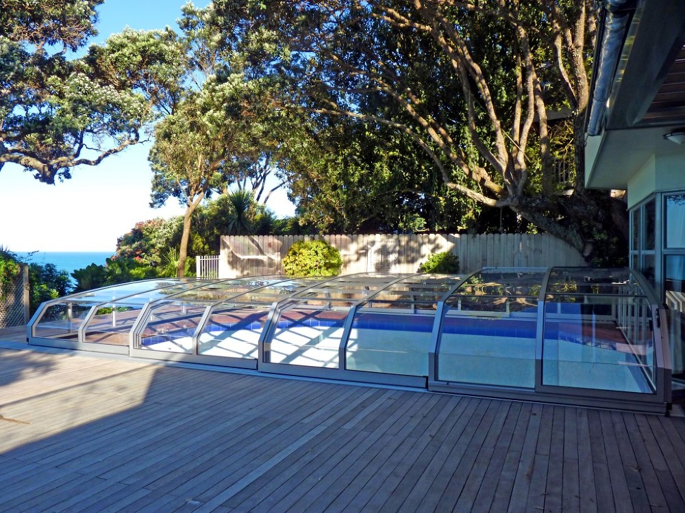 Photo gallery of Pool enclosure Oceanic Low - retractable pool cover ...