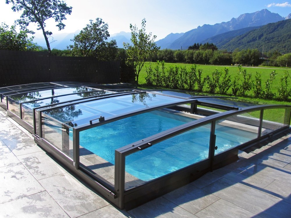 Photo gallery of Pool enclosure Viva - retractable pool cover ...