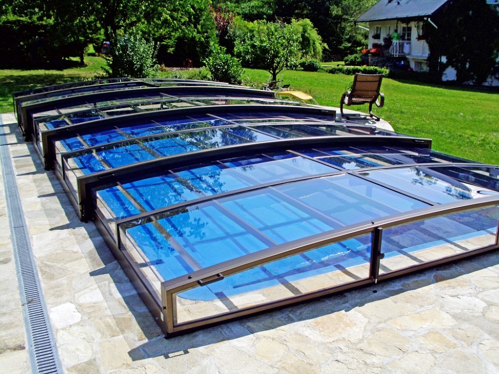 Photo gallery of Pool enclosure Viva - retractable pool cover ...