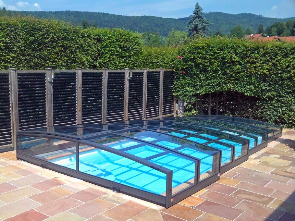 Photo gallery of Pool enclosure Viva - retractable pool cover ...