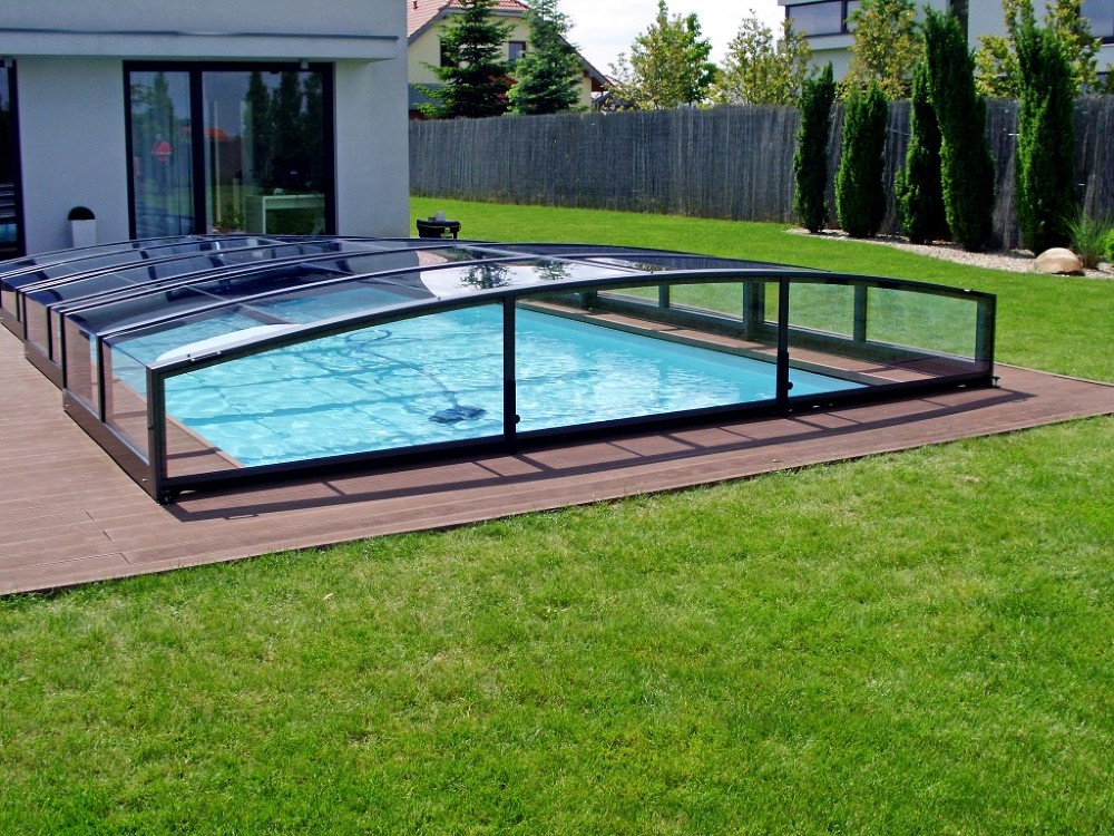 Photo gallery of Pool enclosure Viva - retractable pool cover ...