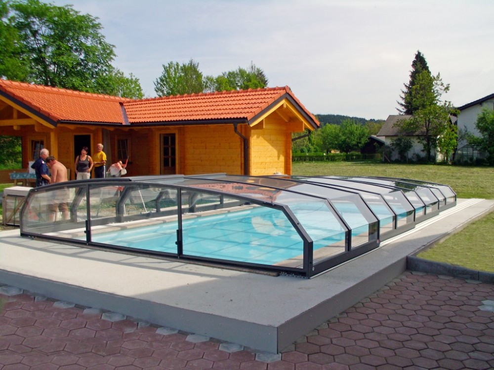Photo gallery of Pool enclosure Oceanic Low - retractable pool cover ...