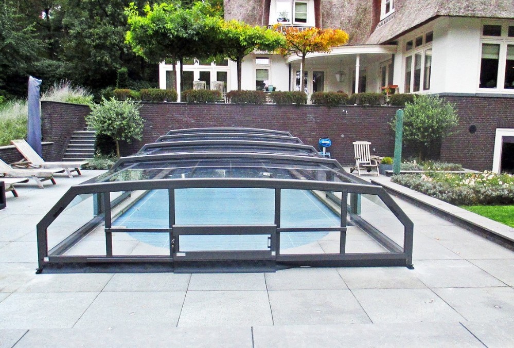 Photo gallery of Pool enclosure Riviera - retractable pool cover ...