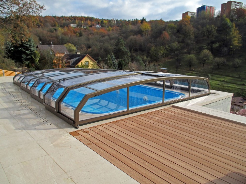 Photo gallery of Pool enclosure Riviera - retractable pool cover ...