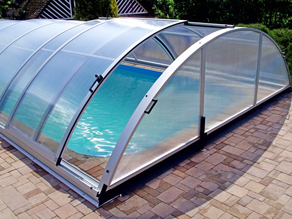 Photo gallery of Pool enclosure Universe NEO - retractable pool cover ...