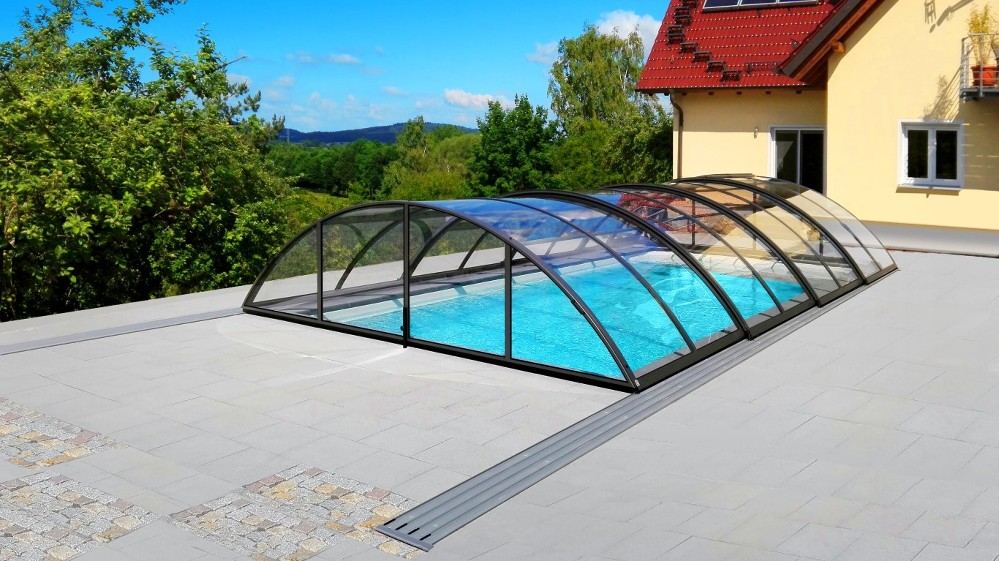 Photo gallery of Pool enclosure Universe NEO - retractable pool cover ...