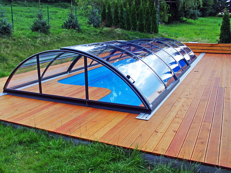 Photo gallery of Pool enclosure Universe NEO - retractable pool cover ...