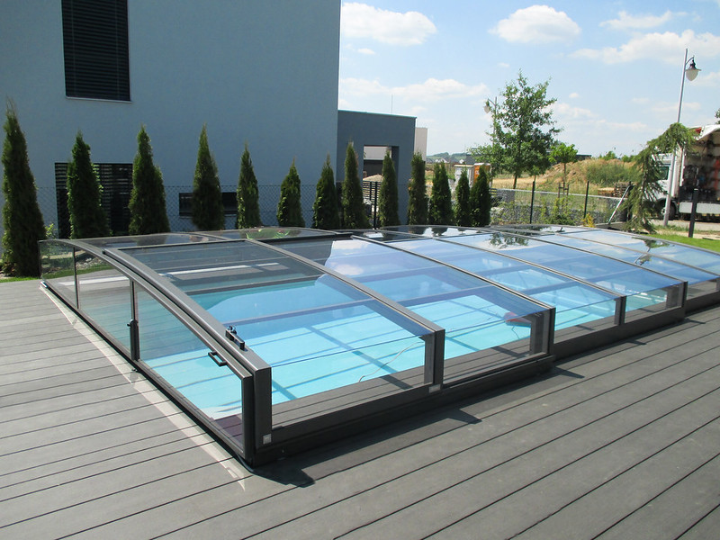 Photo gallery of Pool enclosure Viva - retractable pool cover ...