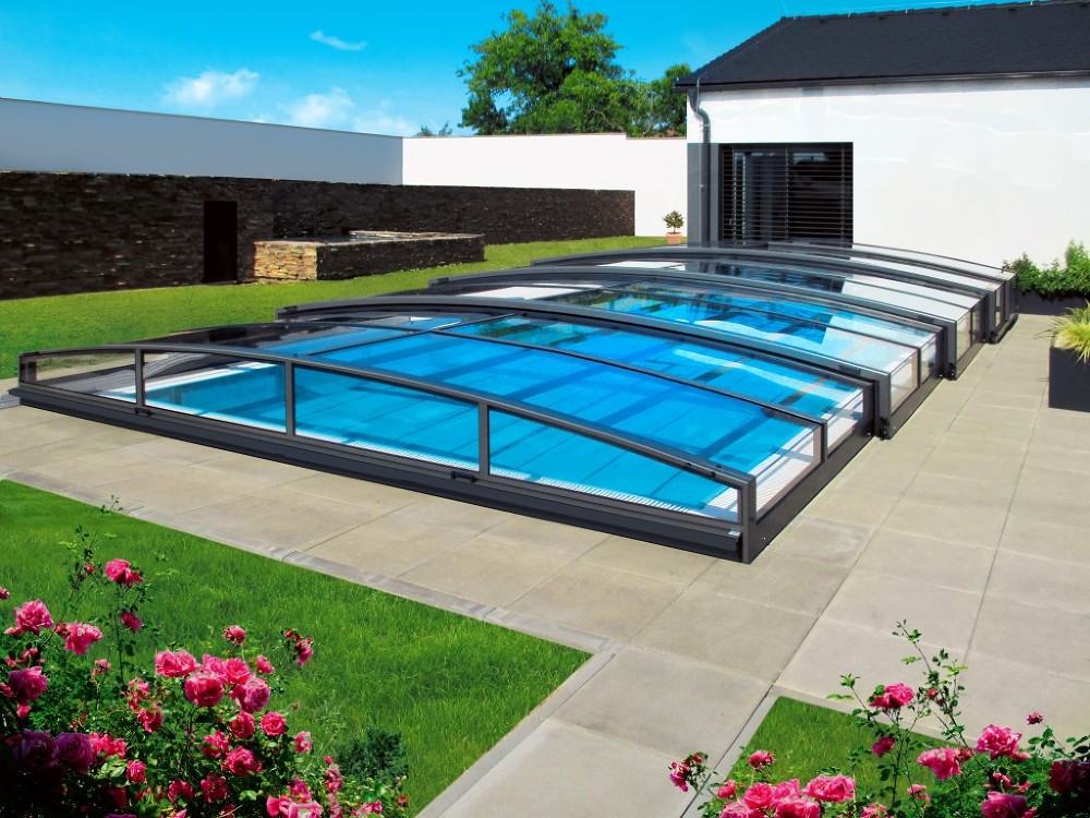 Photo gallery of Pool enclosure Viva - retractable pool cover ...