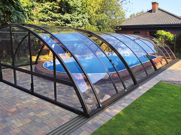 Photo gallery of Pool enclosure Universe NEO - retractable pool cover ...