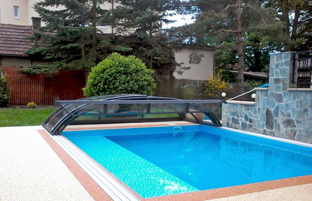 Galeria acoperire de piscina AZURE Flat Compact | Alukov.ro