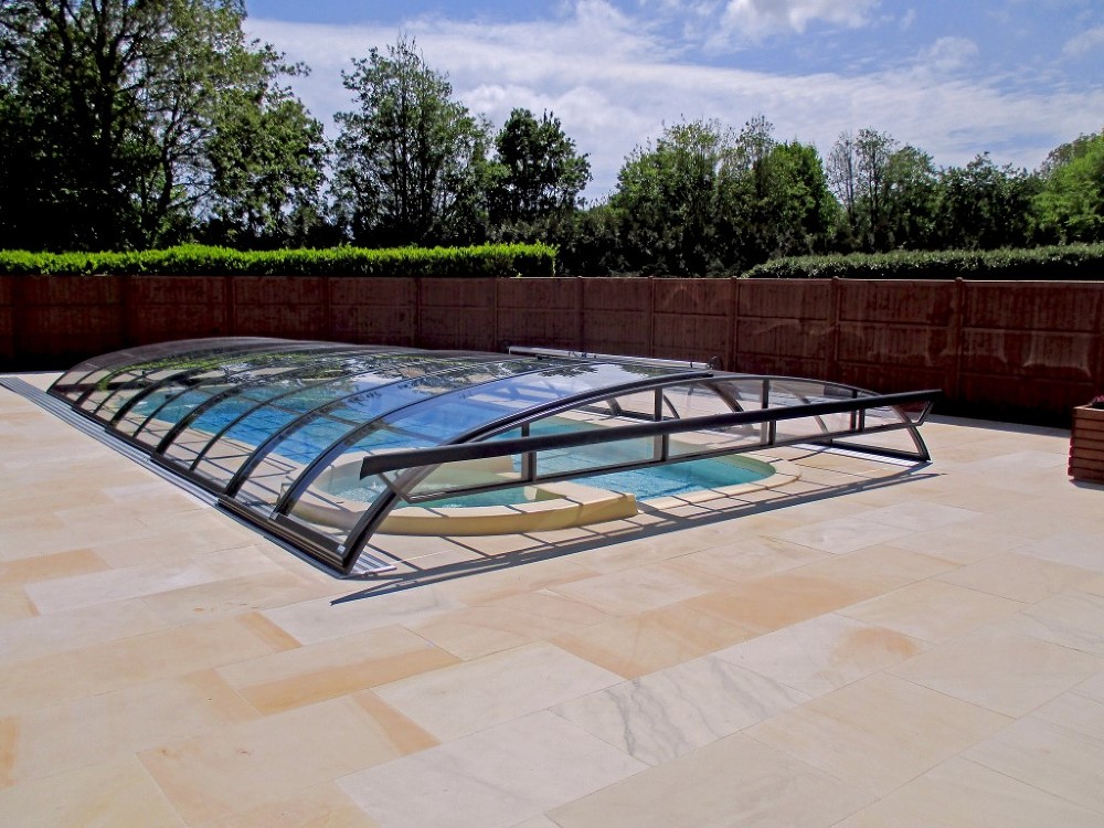 Galeria acoperire de piscina AZURE Flat Compact | Alukov.ro