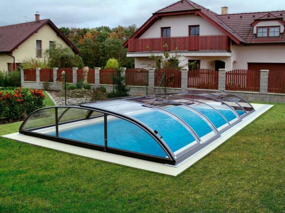 Galeria acoperire de piscina AZURE Flat Compact | Alukov.ro