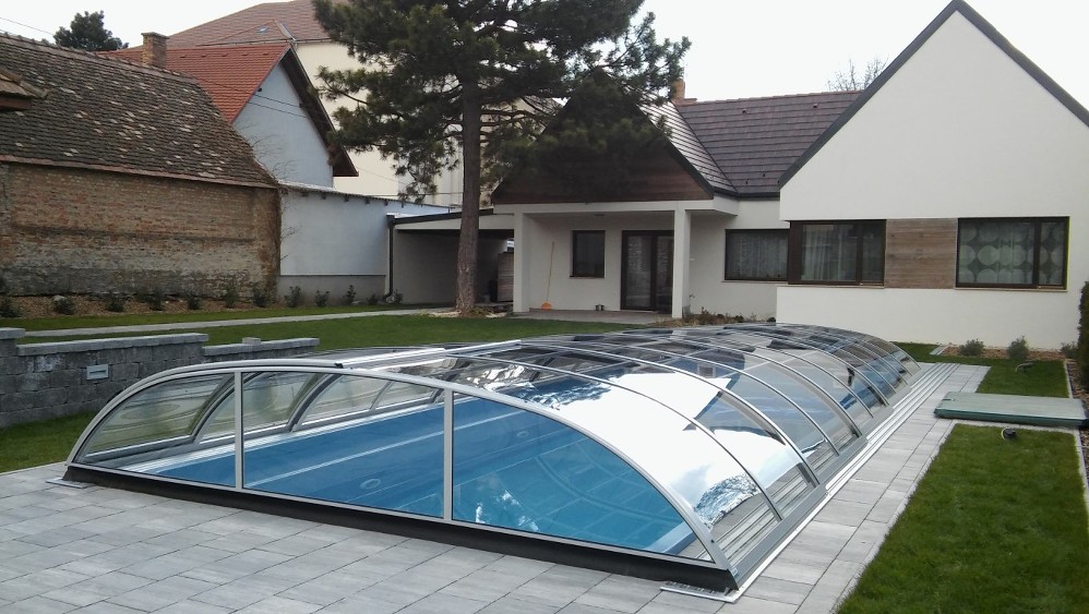 Galeria acoperire de piscina AZURE Flat Compact | Alukov.ro