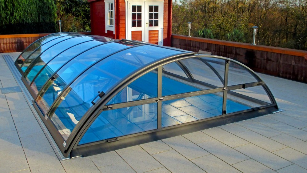 Galeria acoperire de piscina AZURE Uni Compact | Alukov.ro