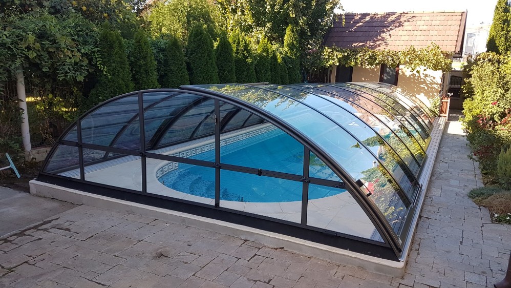 Galeria acoperire de piscina AZURE Uni Compact | Alukov.ro